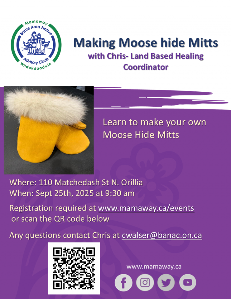 Learning to make Moose Hide Mitts ~ Mamaway Wiidokdaadwin